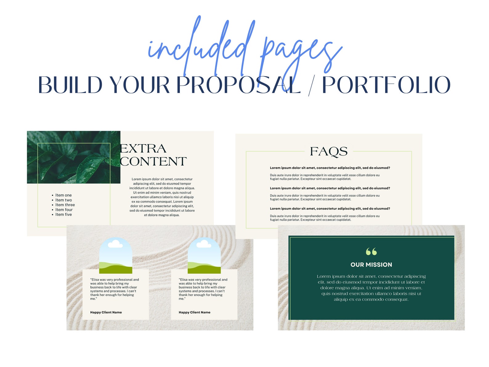 Proposal Template Portfolio Template Virtual Assistant Portfolio Social ...