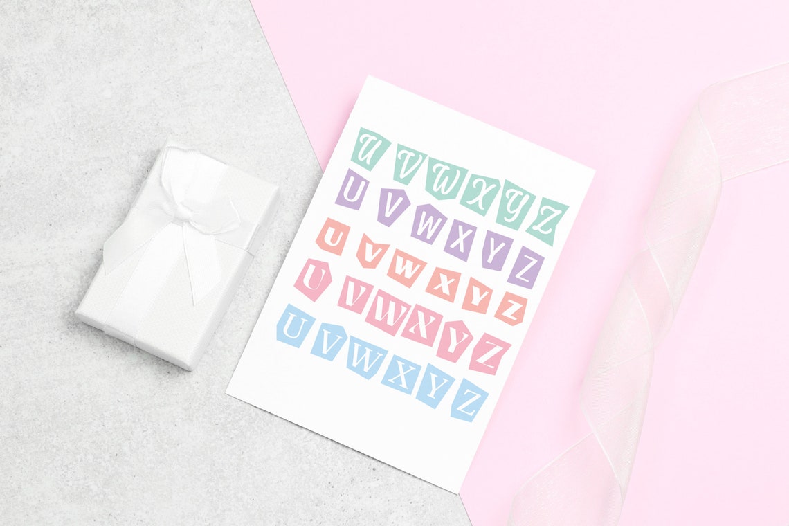 Printable Download PDF Magazine Letters Alphabet Numbers, Ransom Note ...