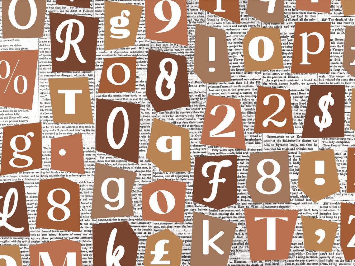 Printable Download PDF Magazine Letters - Alphabet Numbers, Ransom Note ...