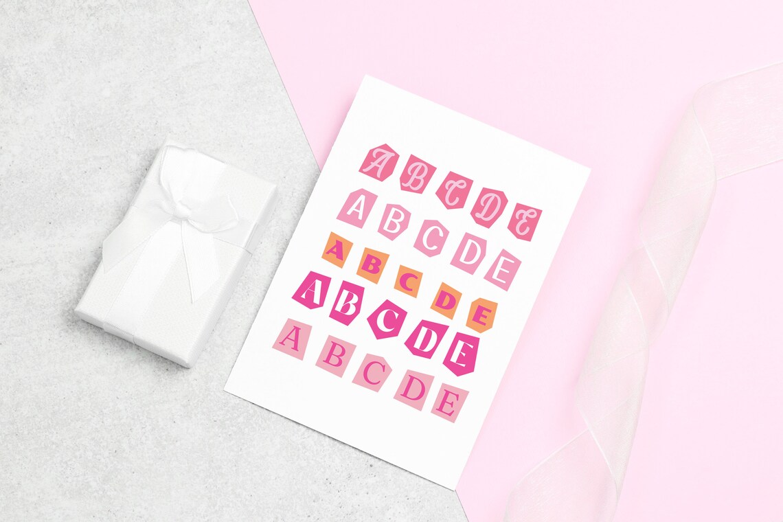 Printable Download PDF Magazine Letters Alphabet Numbers, Ransom Note ...