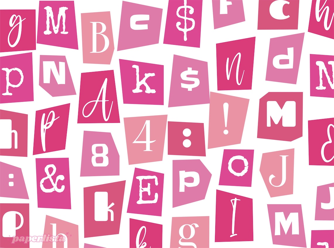 Digital Magazine Letters PNG Transparent Alphabet Symbols - Etsy