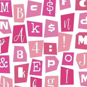 Digital Magazine Letters PNG Transparent Alphabet Symbols - Etsy
