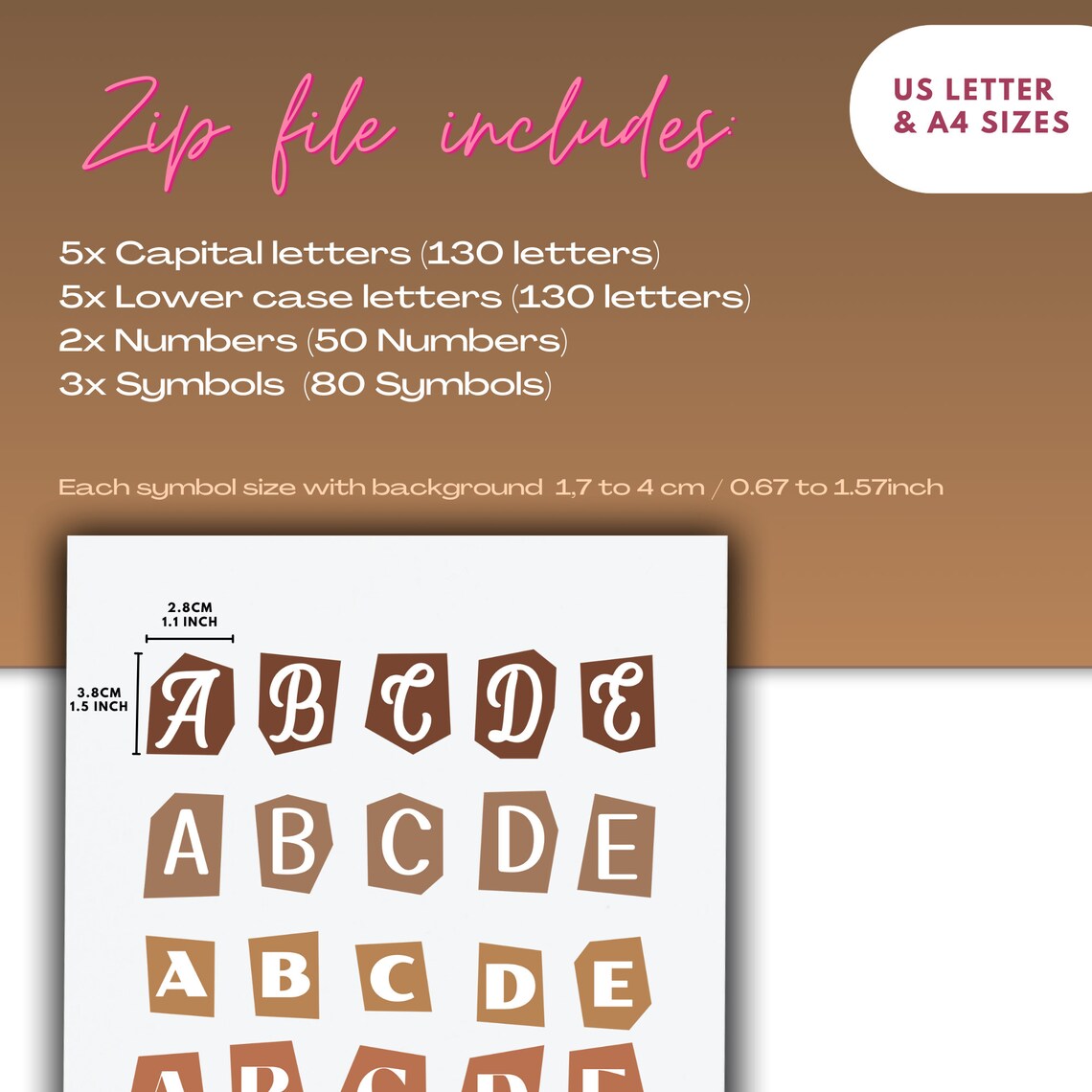 Printable Download PDF Magazine Letters - Alphabet Numbers, Ransom Note ...