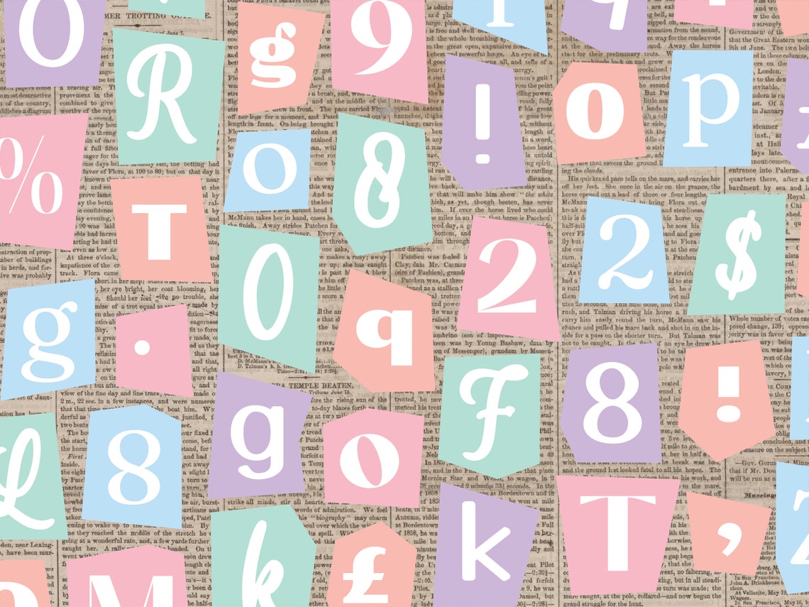 Digital Magazine Letters PNG Transparent, Alphabet Symbols Clip Art ...