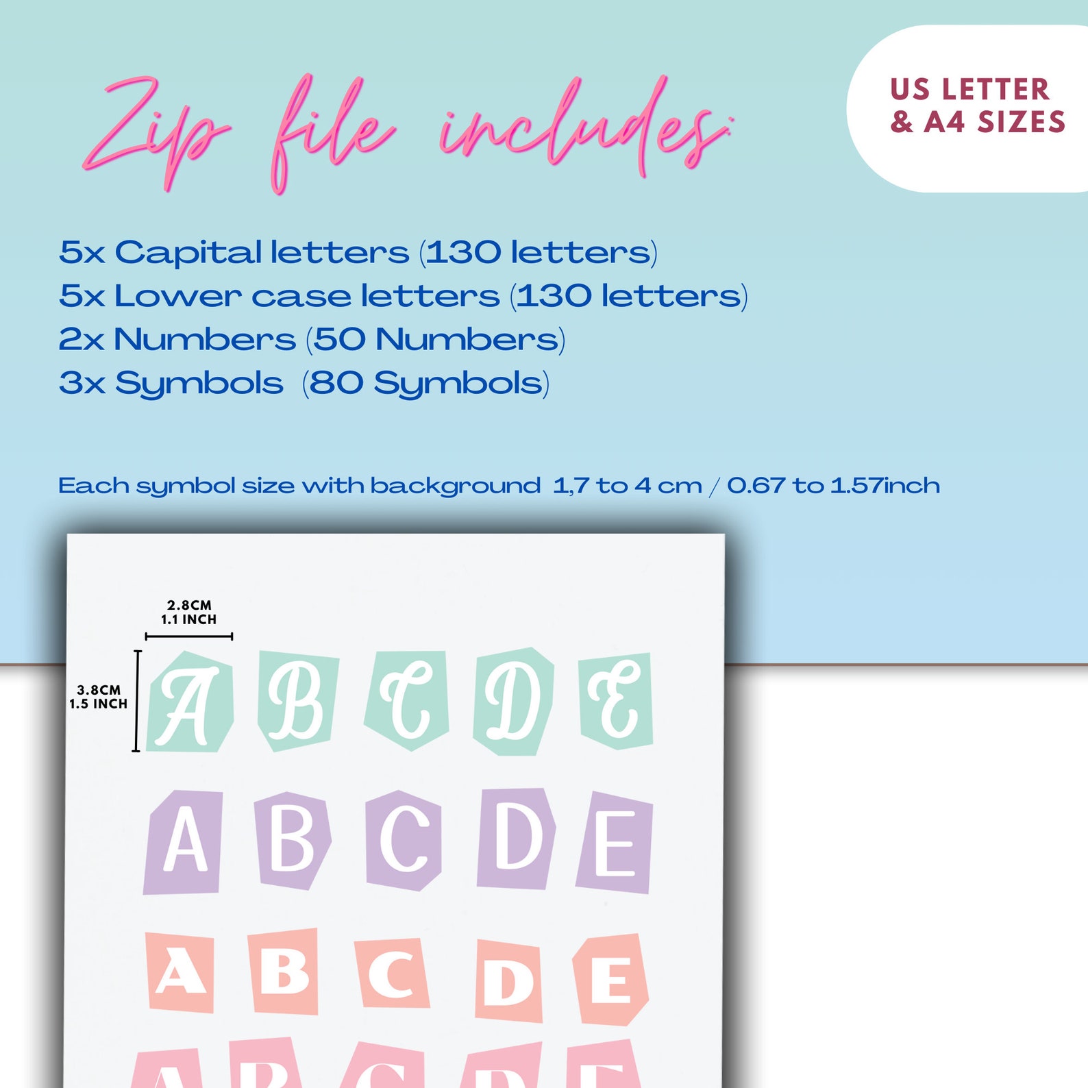Printable Download PDF Magazine Letters Alphabet Numbers, Ransom Note ...