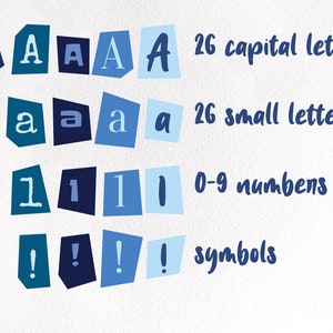 Ransom Note Letters – Digital Alphabet Clip Art (PNG) - Etsy