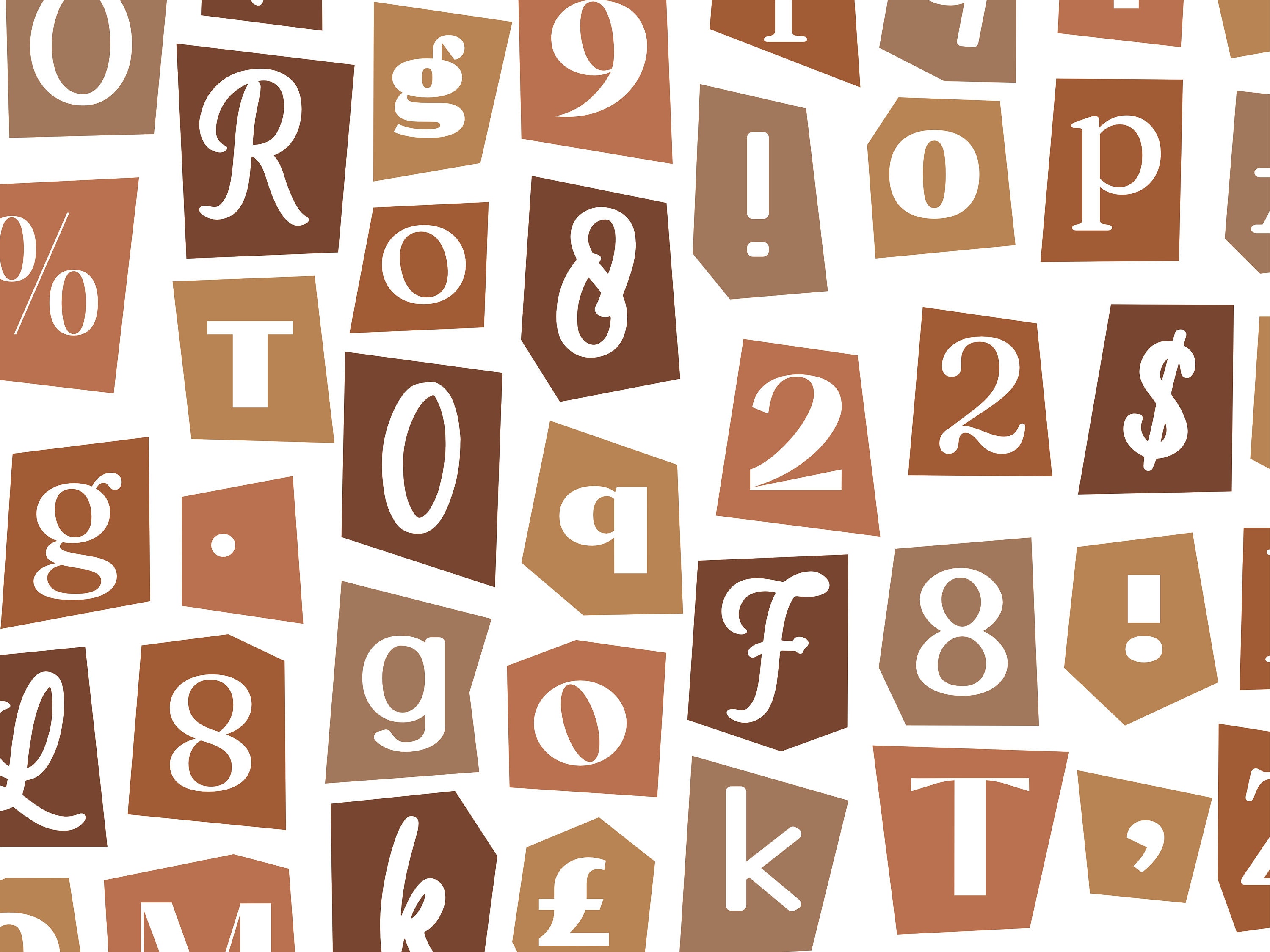 Printable Download PDF Magazine Letters - Alphabet Numbers, Ransom Note ...