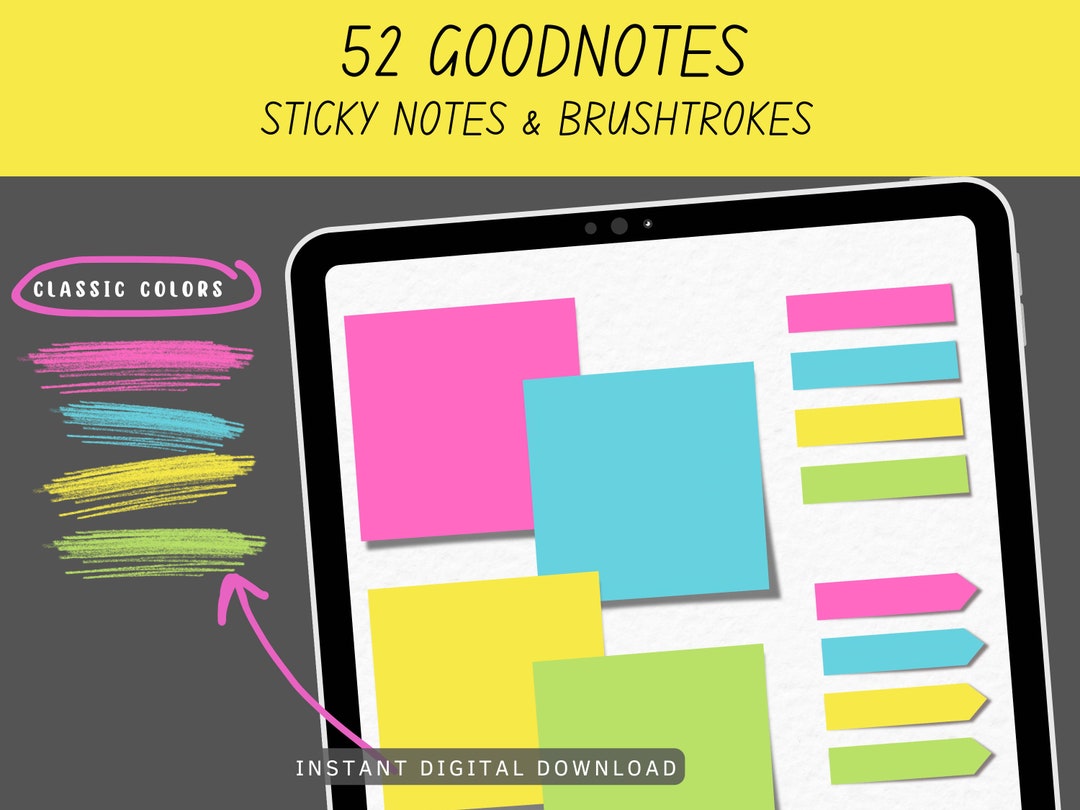 Goodnotes Sticky Notes, iPad Planner Stickers (digital Download) - Etsy