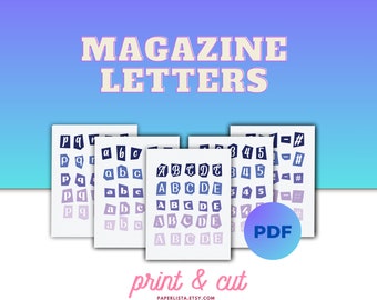 Printable Download PDF Magazine Letters - Alphabet Numbers, Ransom Note ...
