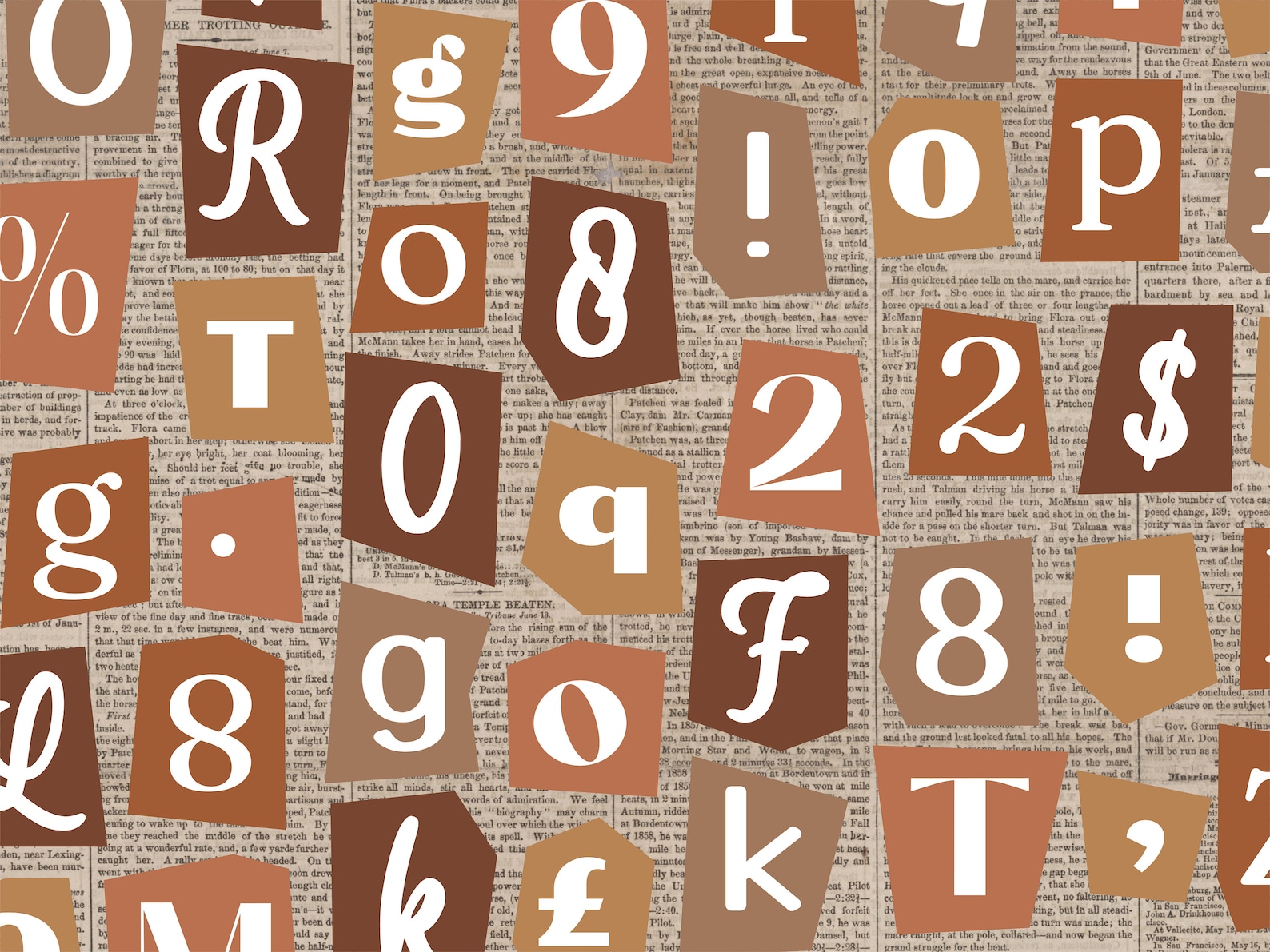Printable Download PDF Magazine Letters - Alphabet Numbers, Ransom Note ...