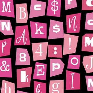 Digital Magazine Letters PNG Transparent Alphabet Symbols - Etsy