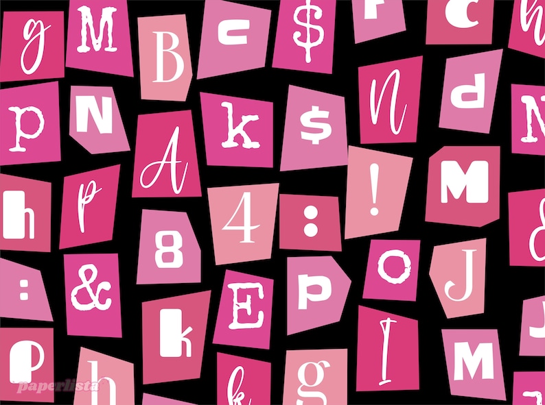 Digital Magazine Letters PNG Transparent Alphabet Symbols - Etsy