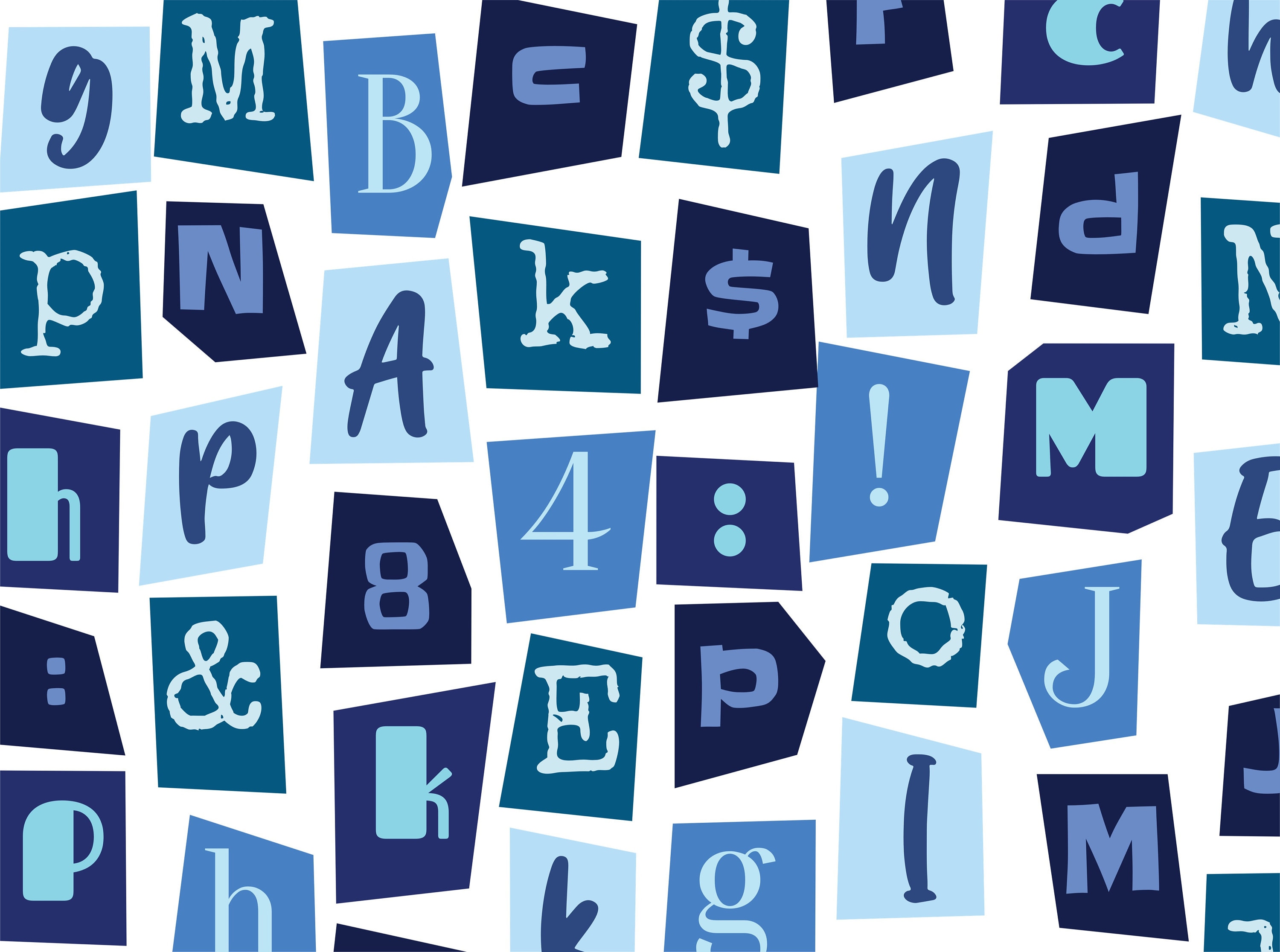 Digital Magazine Letters PNG Transparent, Alphabet Symbols Clip Art ...