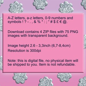 Red Silver Glitter Alphabet Pack Digital Clipart Varsity Letters PNG ...