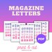 Printable Download PDF Magazine Letters Alphabet Numbers, Ransom Note ...