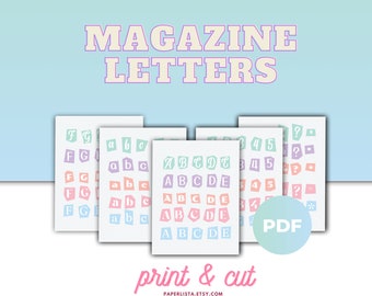 Printable Download PDF Magazine Letters - Alphabet Numbers, Ransom Note ...