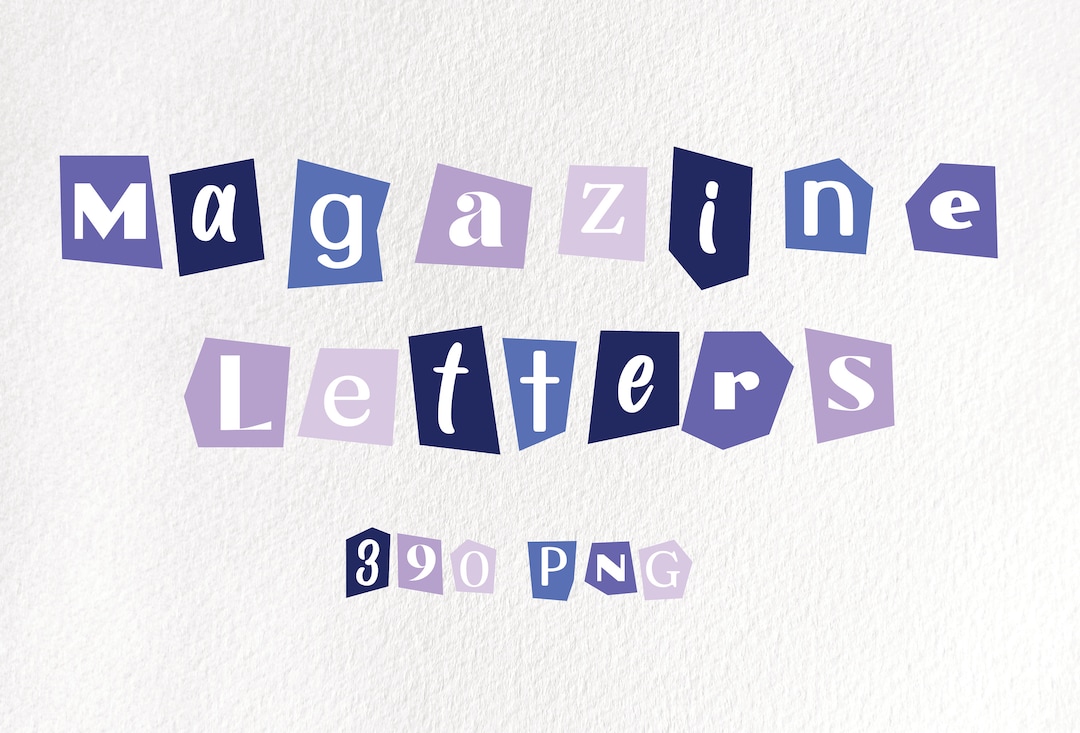 Digital Magazine Letters PNG Transparent, Alphabet Symbols Clip Art ...