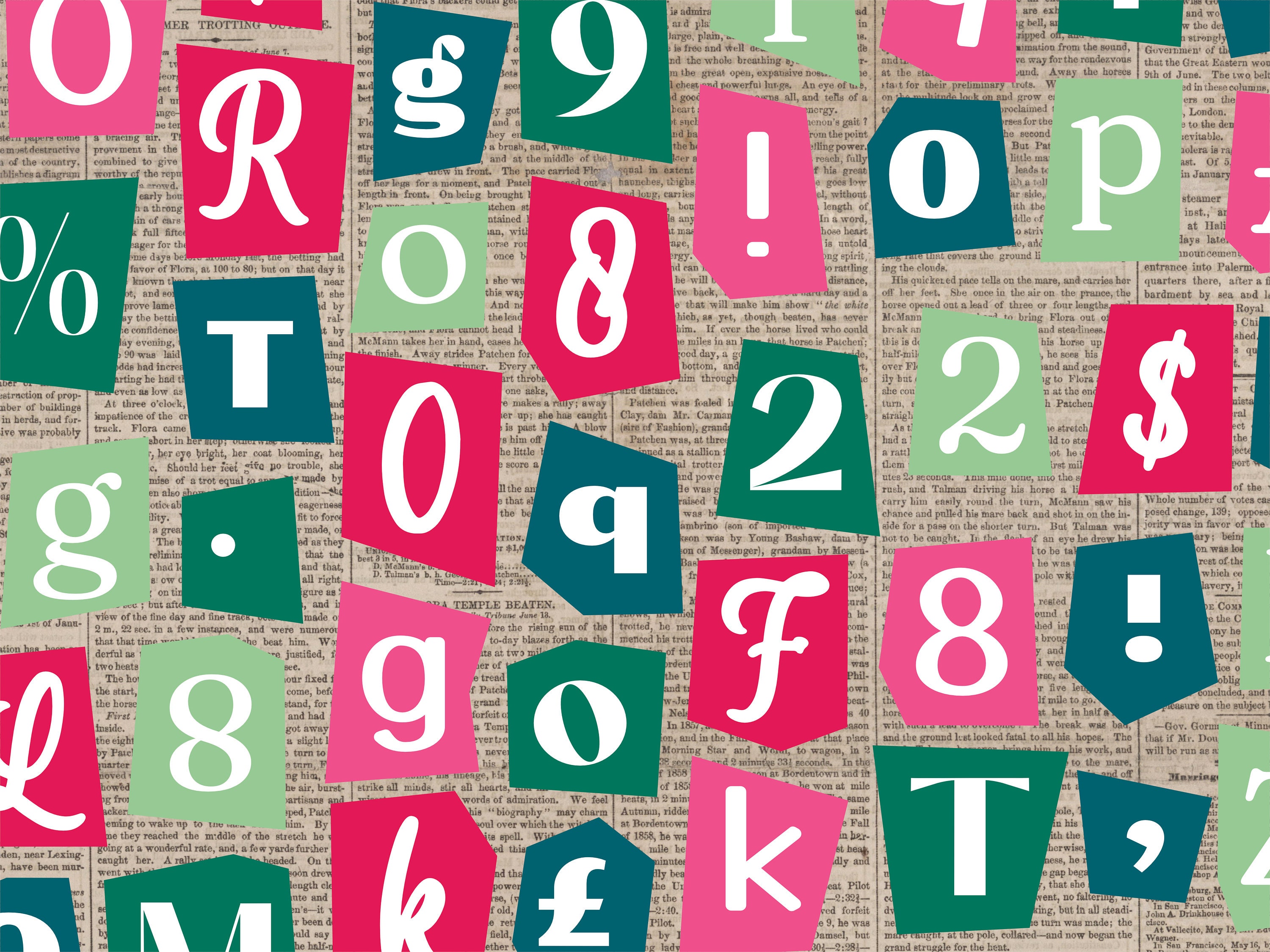Digital Magazine Letters PNG Transparent, Alphabet Symbols Clip Art ...