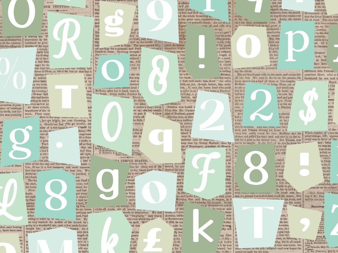 Digital Magazine Letters PNG Transparent, Alphabet Symbols Clip Art ...