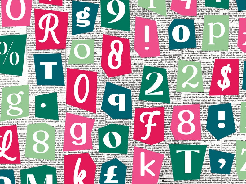 Digital Magazine Letters PNG Transparent, Alphabet Symbols Clip Art ...