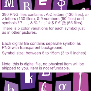 Purple Alphabet PNG – Digital Ransom Note Letters, Numbers (digital ...