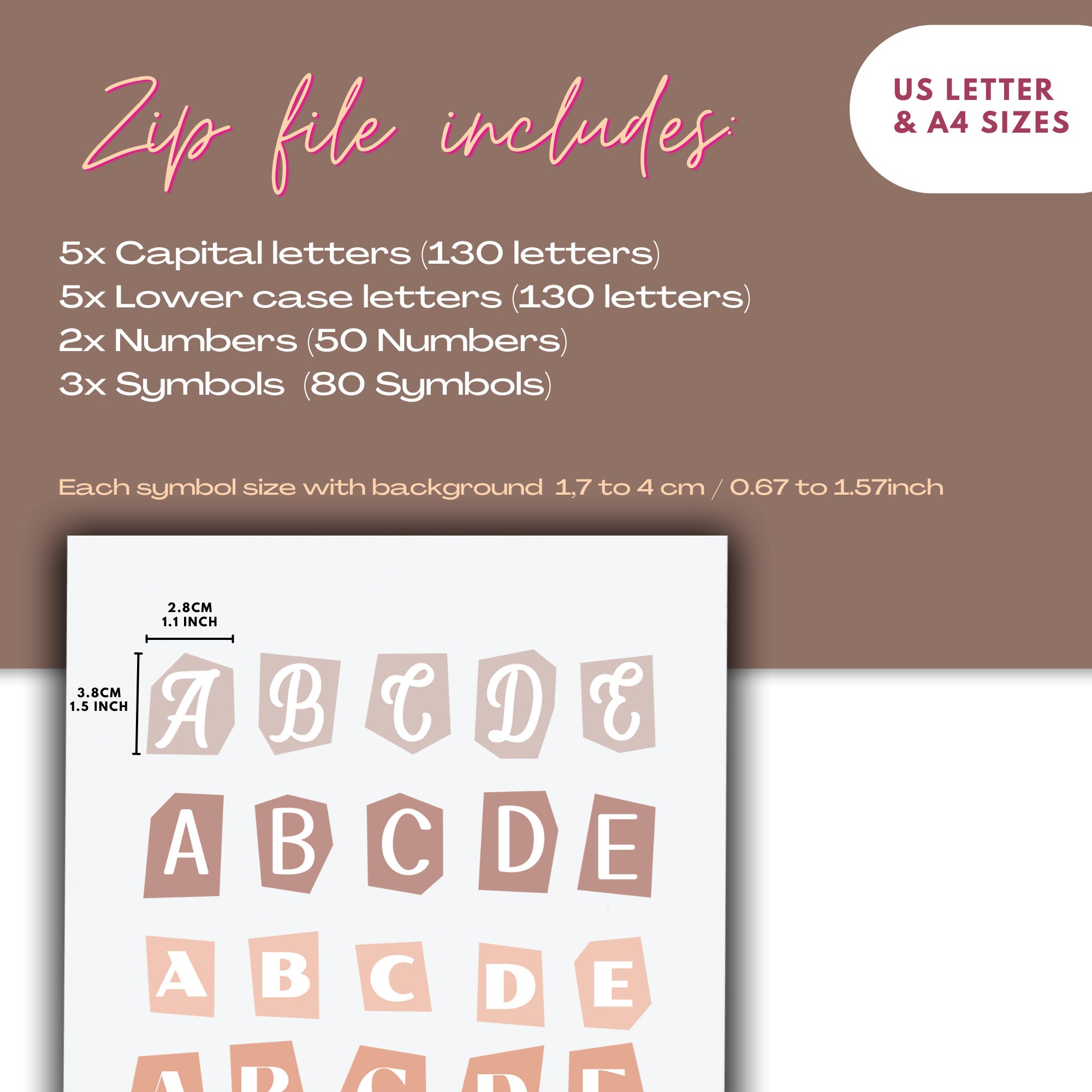 Printable Download PDF Magazine Letters Alphabet Numbers, Ransom Note ...