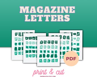 Printable Download PDF Magazine Letters Alphabet Numbers - Etsy