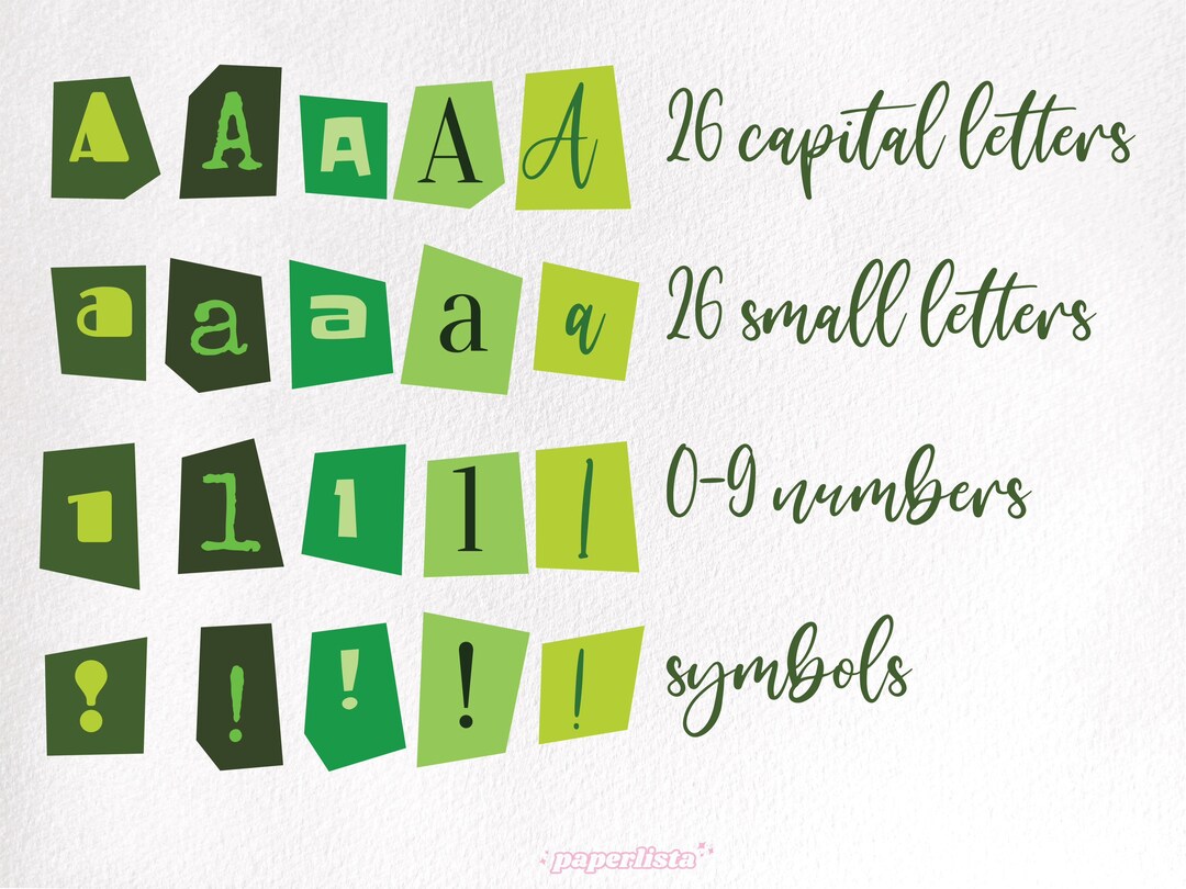 Digital Magazine Letters PNG Transparent Alphabet Symbols - Etsy