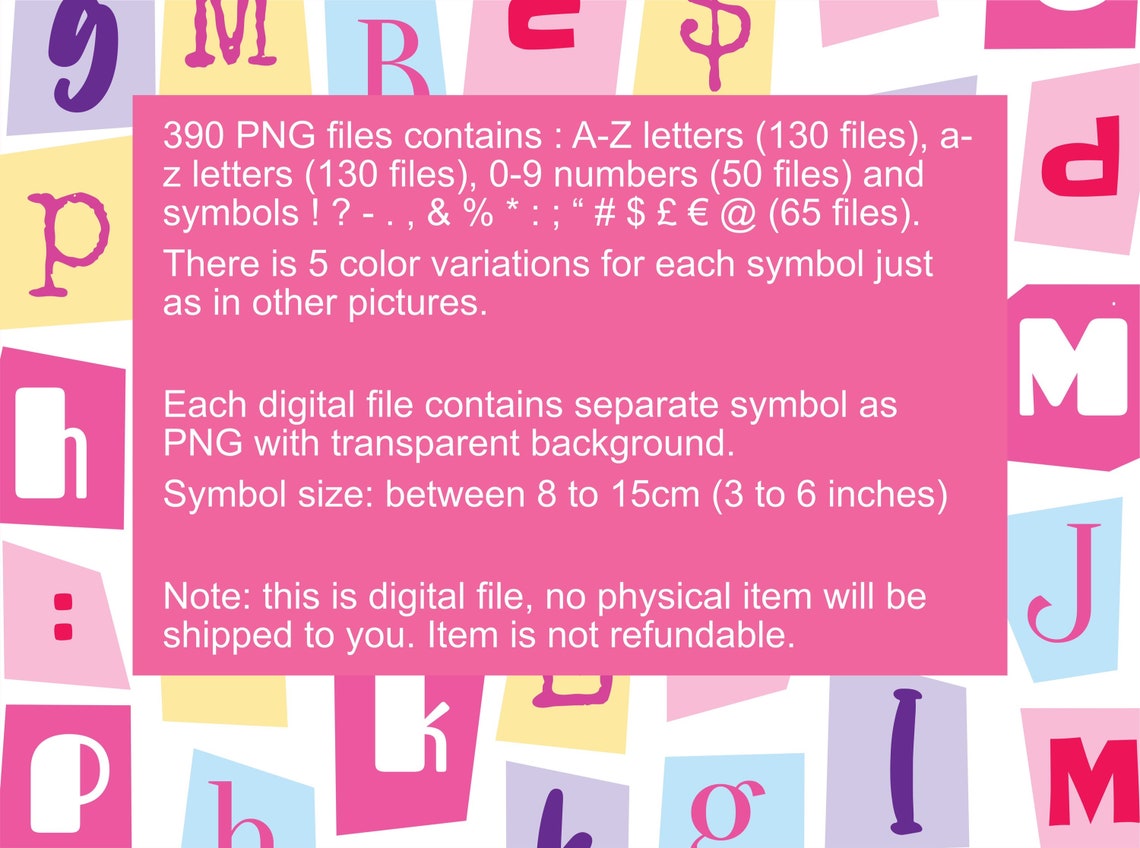 Digital Magazine Letters PNG Transparent, Alphabet Symbols Clip Art ...