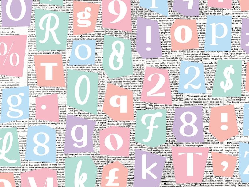 Digital Magazine Letters PNG Transparent, Alphabet Symbols Clip Art ...