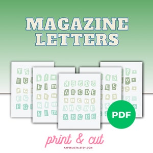 Printable Download PDF Magazine Letters - Alphabet Numbers, Ransom Note ...