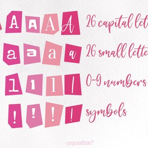 Digital Magazine Letters PNG Transparent Alphabet Symbols - Etsy