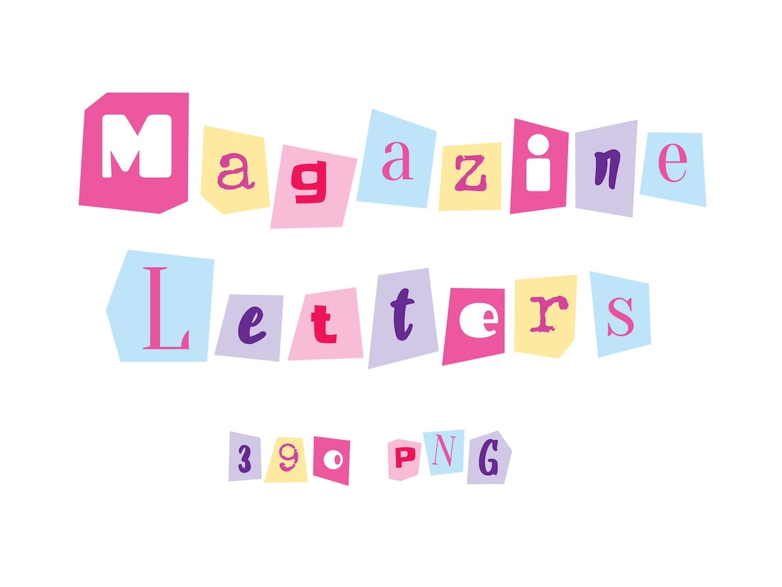 Digital Magazine Letters PNG Transparent, Alphabet Symbols Clip Art ...