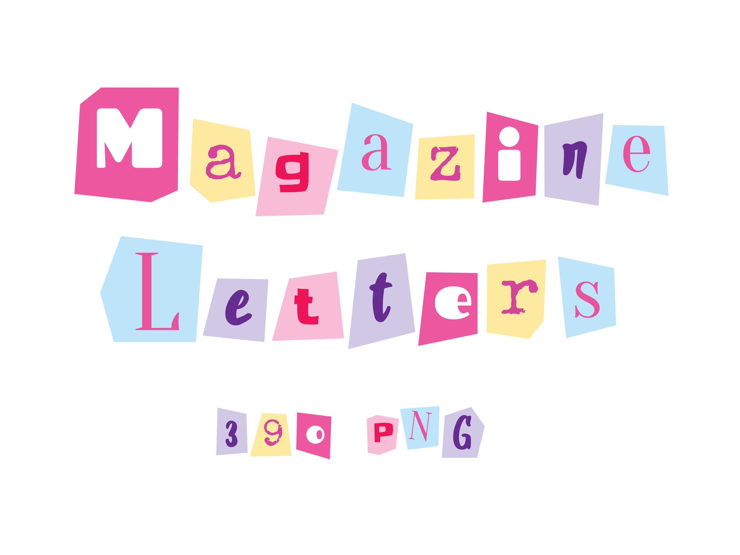 Digital Magazine Letters - PNG Transparent, Alphabet Symbols Clip Art ...
