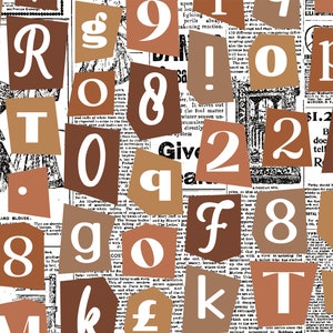 Printable Download PDF Magazine Letters - Alphabet Numbers, Ransom Note ...