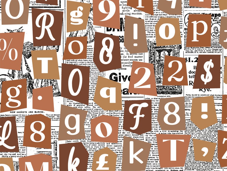 Pastel Brown Sublimation PNG Anonymous Letters - Digital Magazine ...