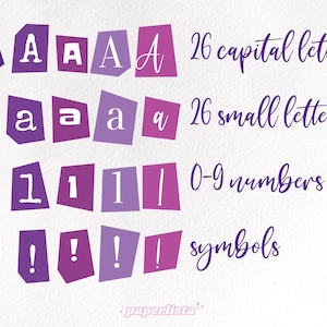 Purple Alphabet PNG – Digital Ransom Note Letters, Numbers (digital ...