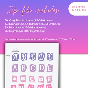 Printable Download PDF Magazine Letters Alphabet Numbers, Ransom Note ...