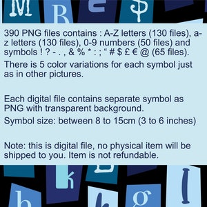 Ransom Note Letters – Digital Alphabet Clip Art (PNG) - Etsy