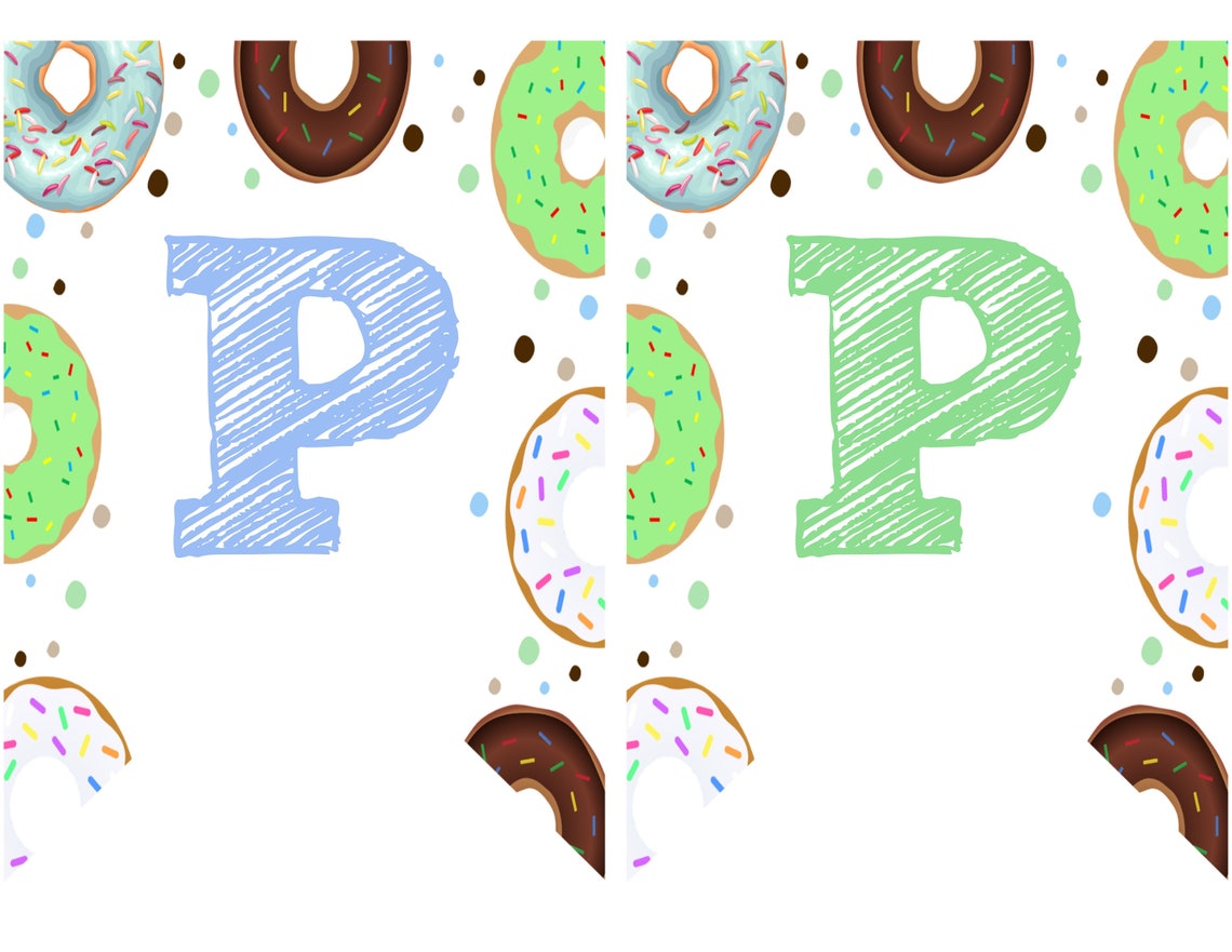 Donut Theme Party Banner | Digital Download DIY Boys Happy Birthday ...