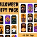 Halloween Gift Tags, Printable Gift Tags, Halloween Favor Tags, Spooky ...