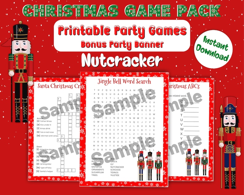Nutcracker Printable Games, Holiday Printable Games, Activity Pages ...
