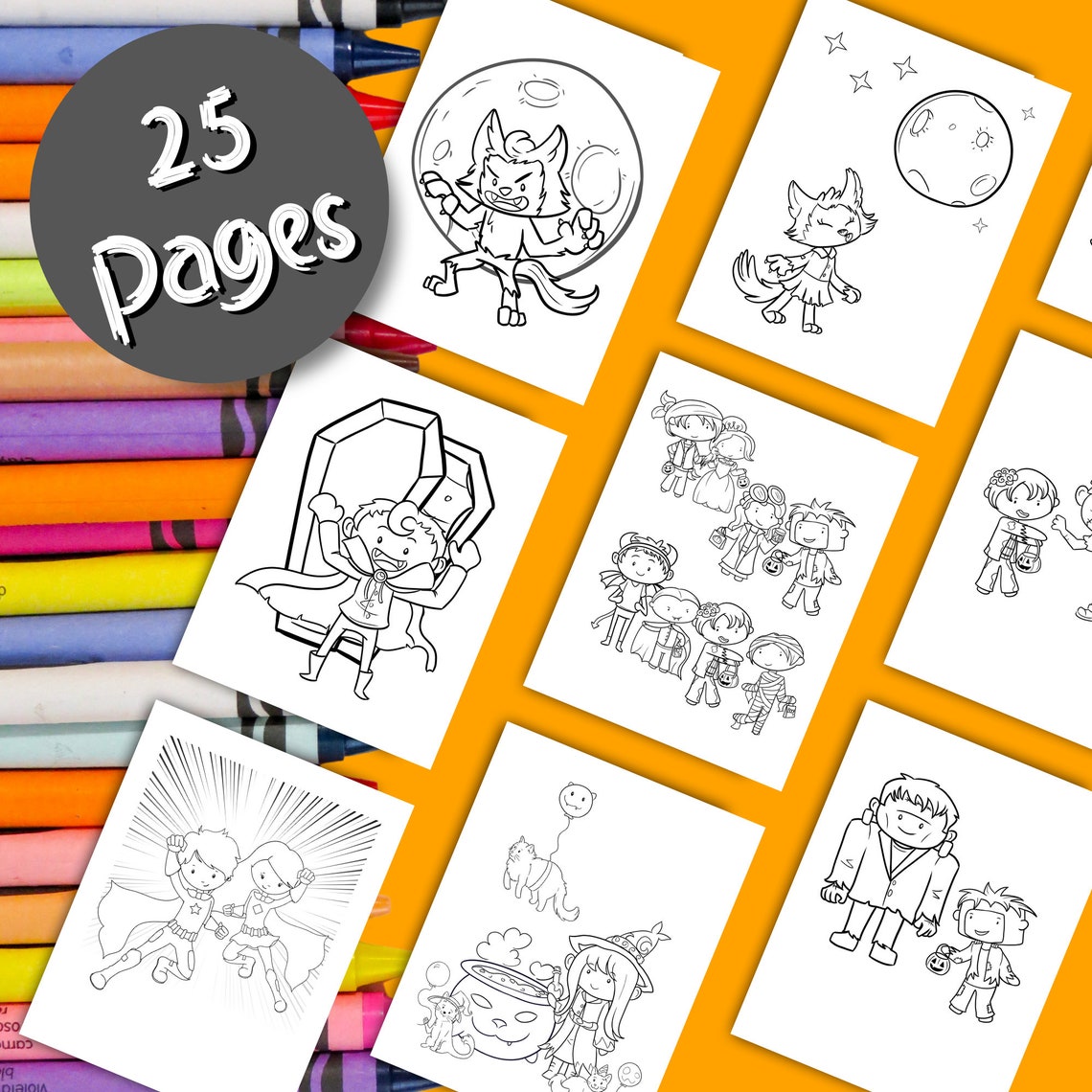 Halloween Coloring Pages, Coloring Pages for Kids, Printable Coloring ...
