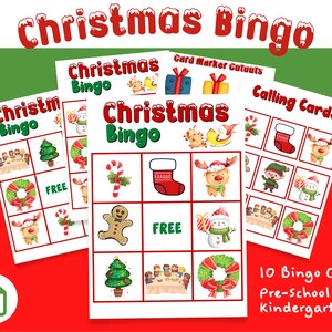 Christmas Bingo Printable, Christmas Printables for Kids, Holiday Bingo ...