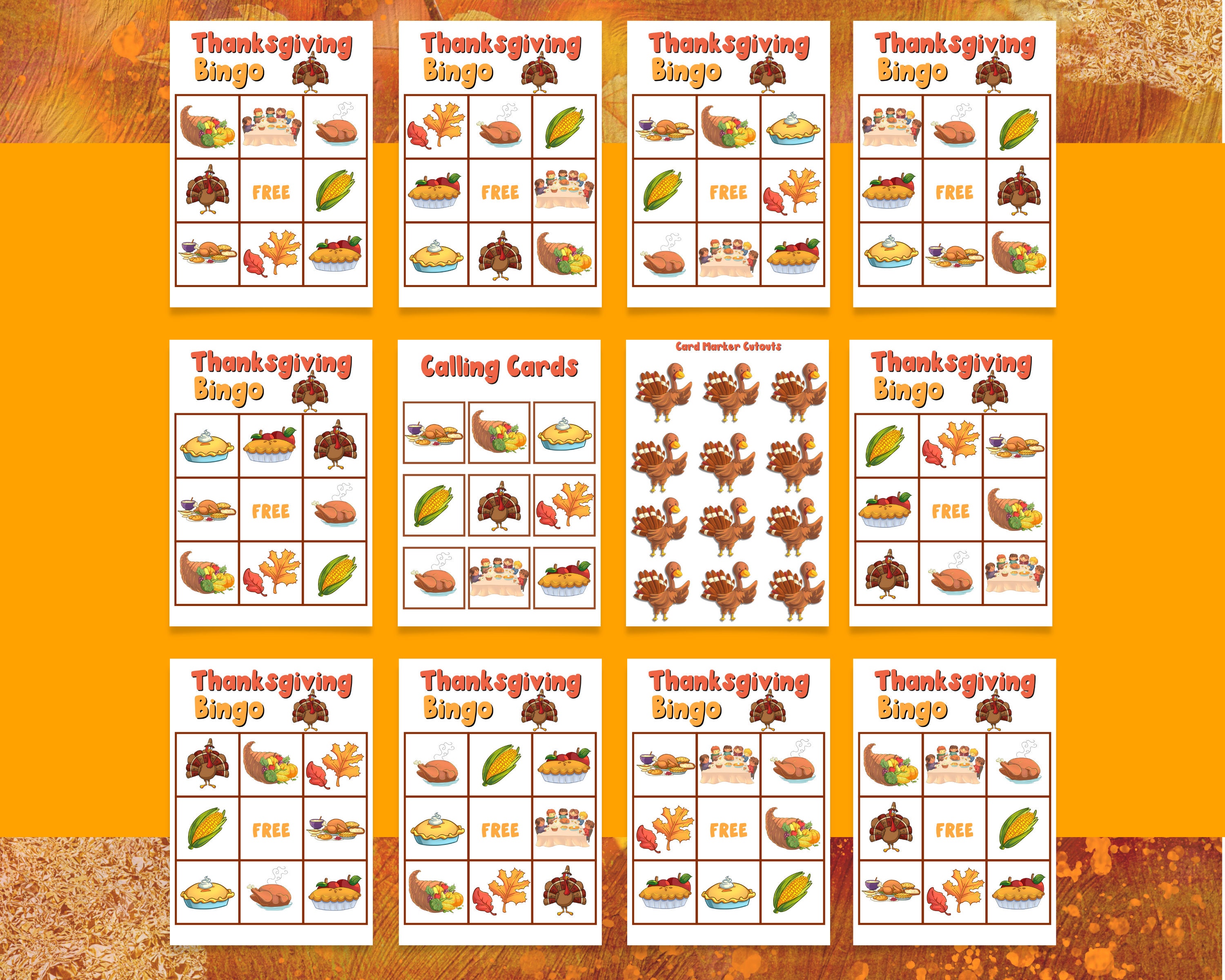 Thanksgiving Bingo Printable, Thanksgiving Printables for Kids, Pre-k ...