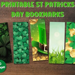 St Patricks Day Bookmarks, Printable Bookmark, Saint Patricks Day ...