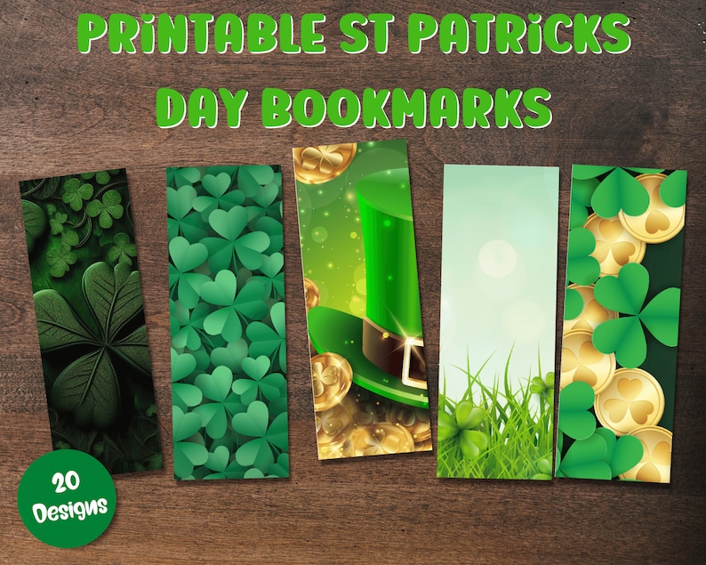 St Patricks Day Bookmarks, Printable Bookmark, Saint Patricks Day ...