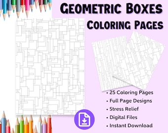 Geometric Coloring Pages, Abstract Coloring, Tessellations, Relaxation ...