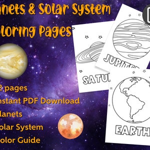 Planet Coloring Pages, Solar System Printable, Science Printables ...
