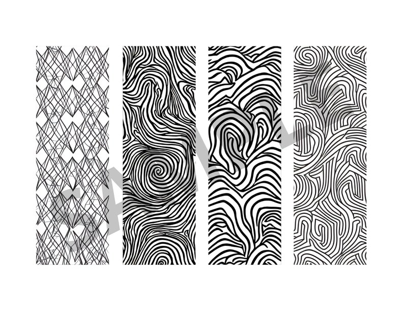Printable Coloring Bookmarks, Printable Bookmark, Abstract Coloring ...